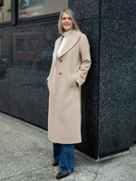 Sand Cashmere Coat W-Clareta Shawl – tlynn.no